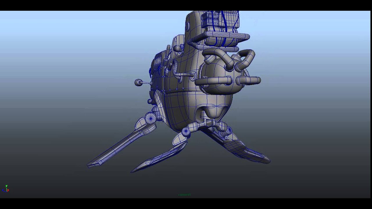3d Model ship with wireframe - YouTube