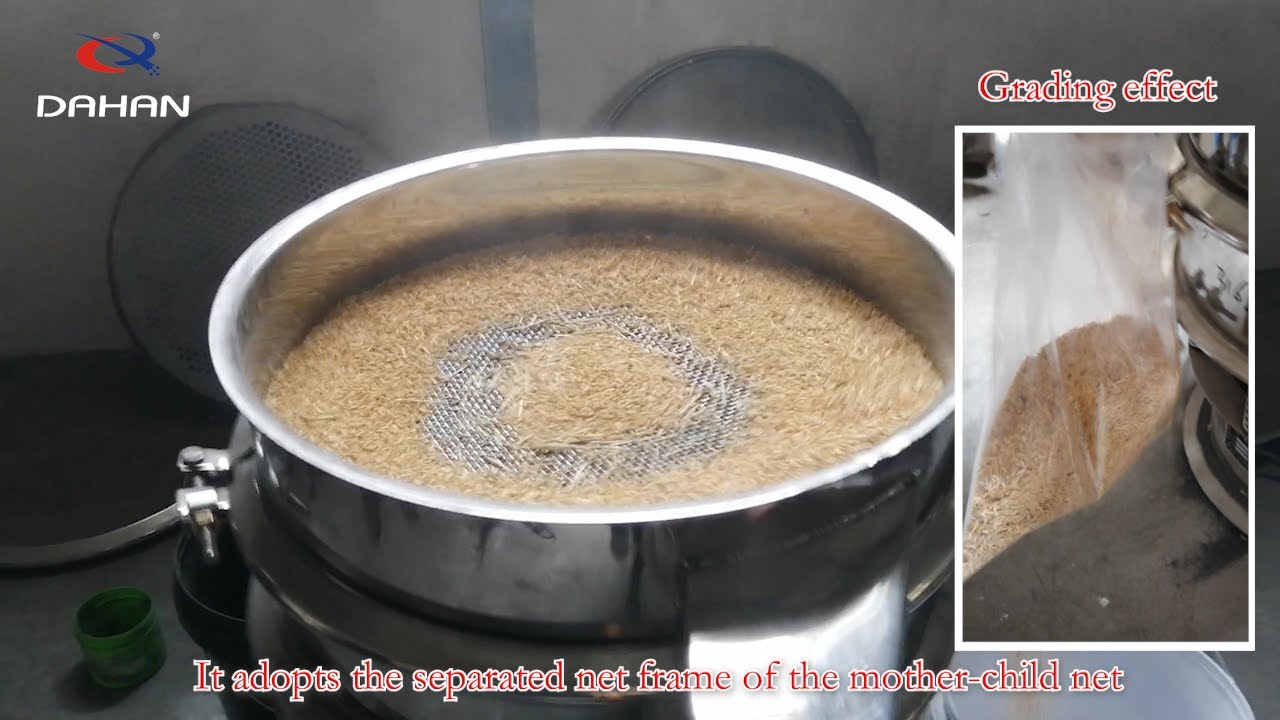 Double deck vibrating screen Rice husk test - YouTube