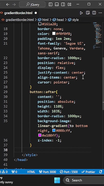 Gradient Border Animation In Css Css Challenge Coding Css Cssshorts Youtube