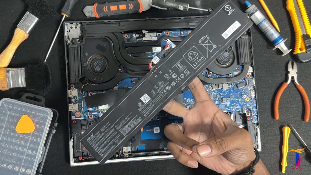 ASUS ROG Strix G16 G614JV Battery Replacement | How to Open Rog Strix ...