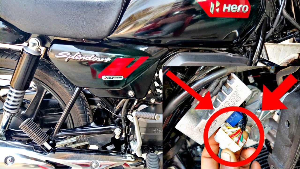 Hero splendor Bs6 RR Unit wiring details in hero Splendor Plus bs6 E20 ...