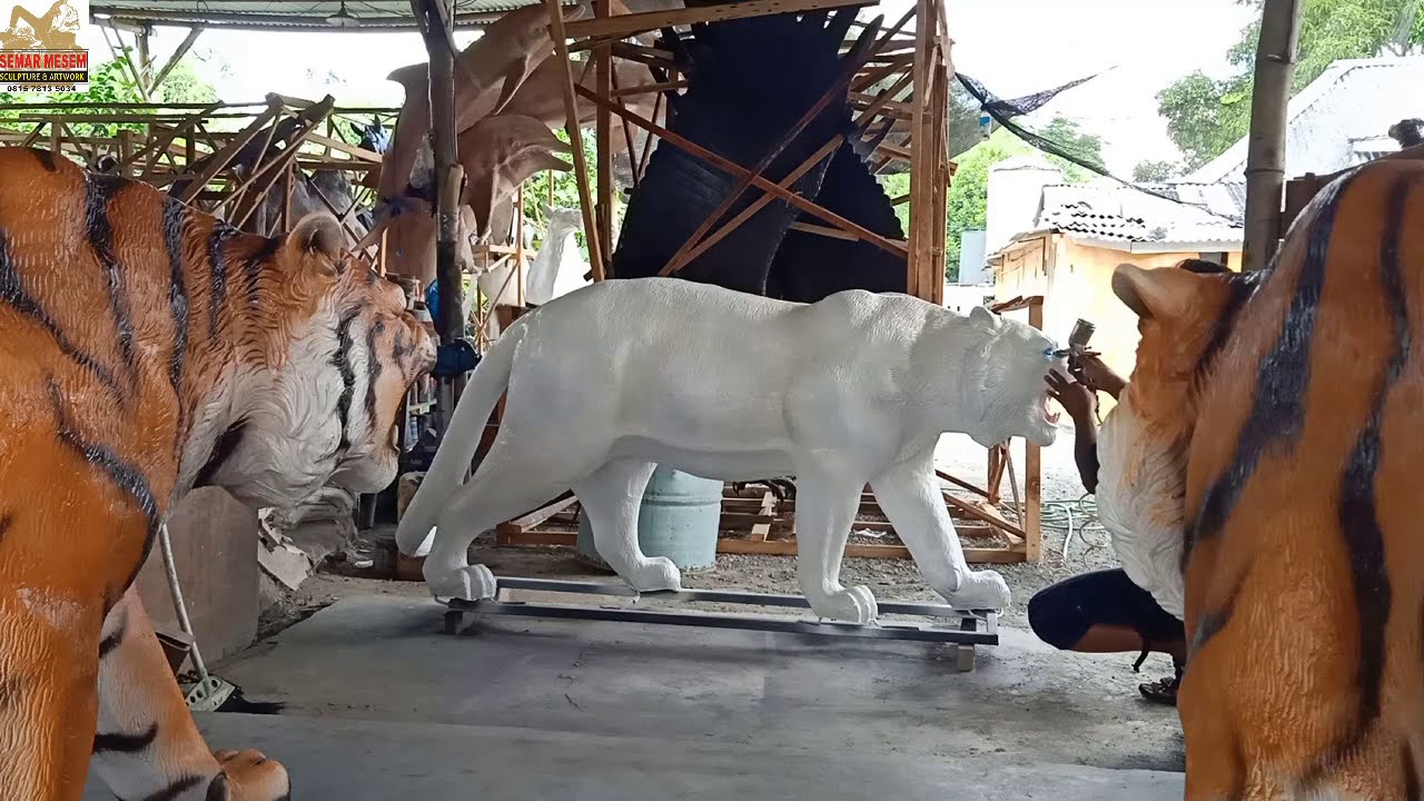 Cara Super Simple Pengecatan Macan Loreng Putih!! - YouTube