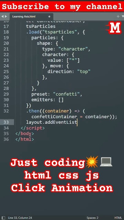 Click Animation | html | html | css | js | #coding 💻💥#shorts #tranding #webdevelopement # ...