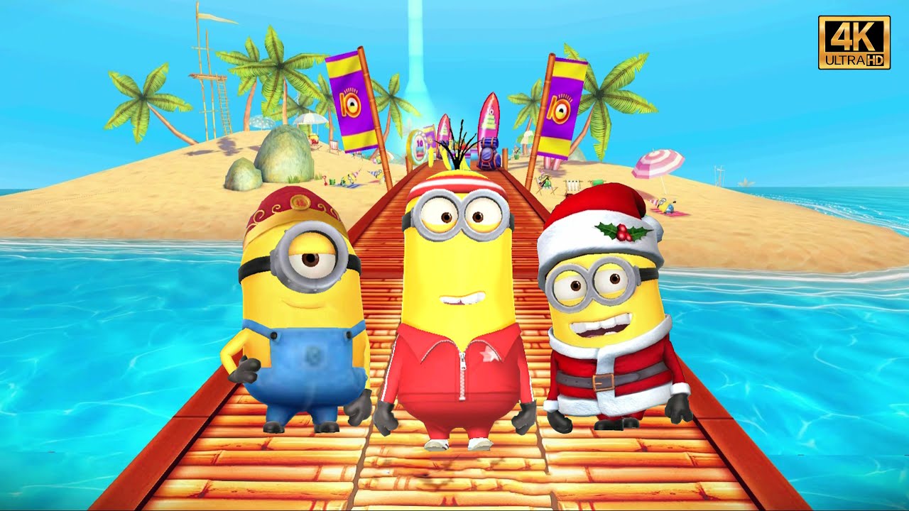 Santa Minion Sage Carl Minion and Sporty Kevin Minion on a Special ...