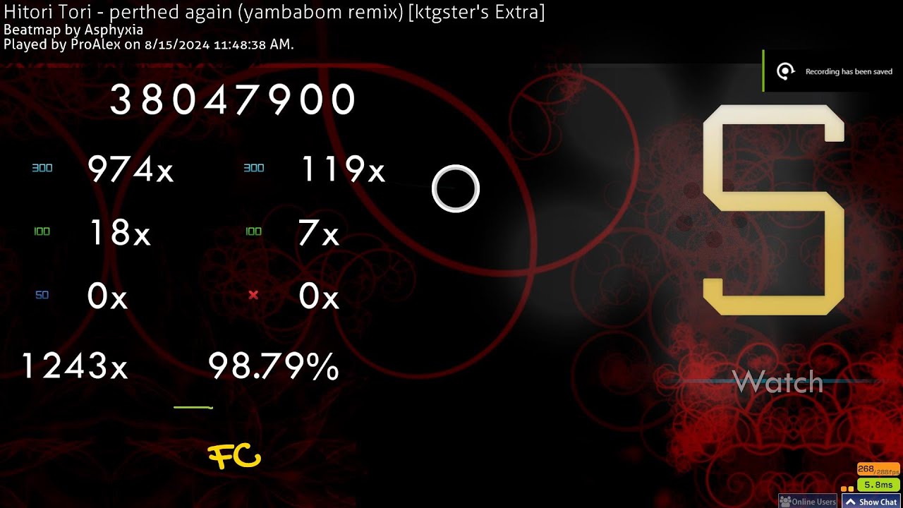 perthed again (yambabom remix) [ktgster's Extra] FC - YouTube