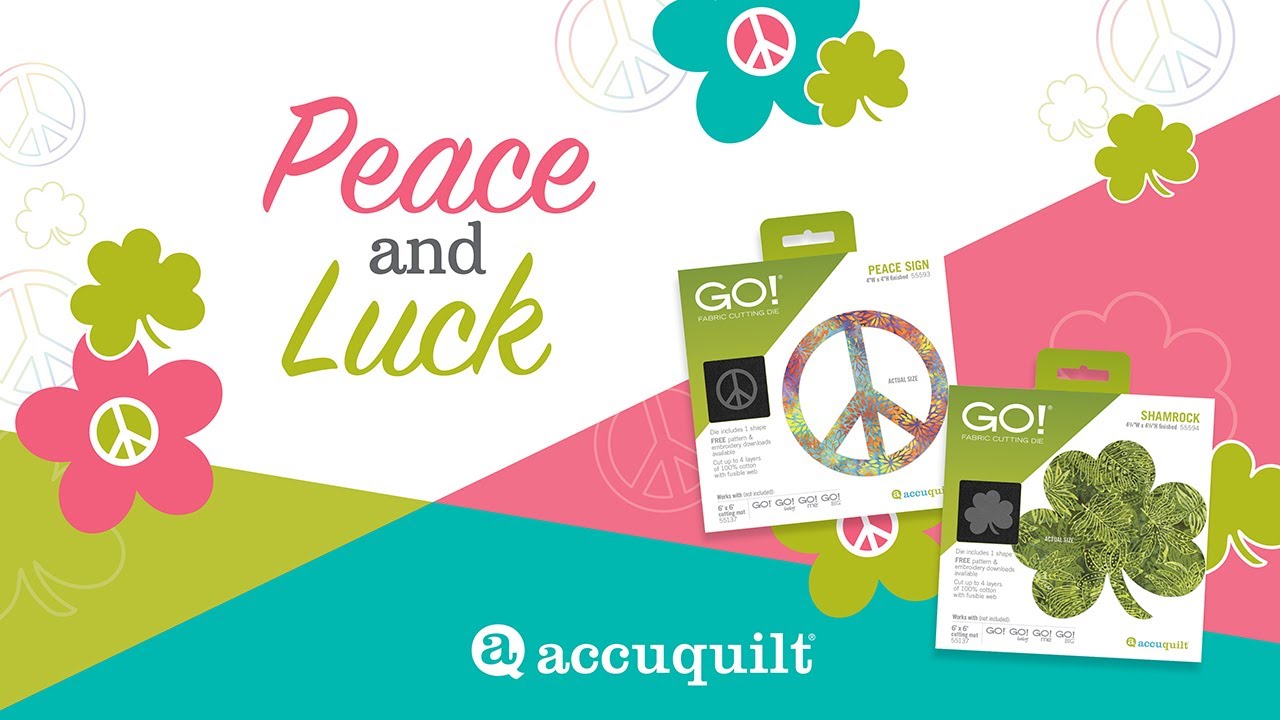 Cut Fabric for Your Next Peace Sign & Shamrock Quilt Blocks in Seconds ...