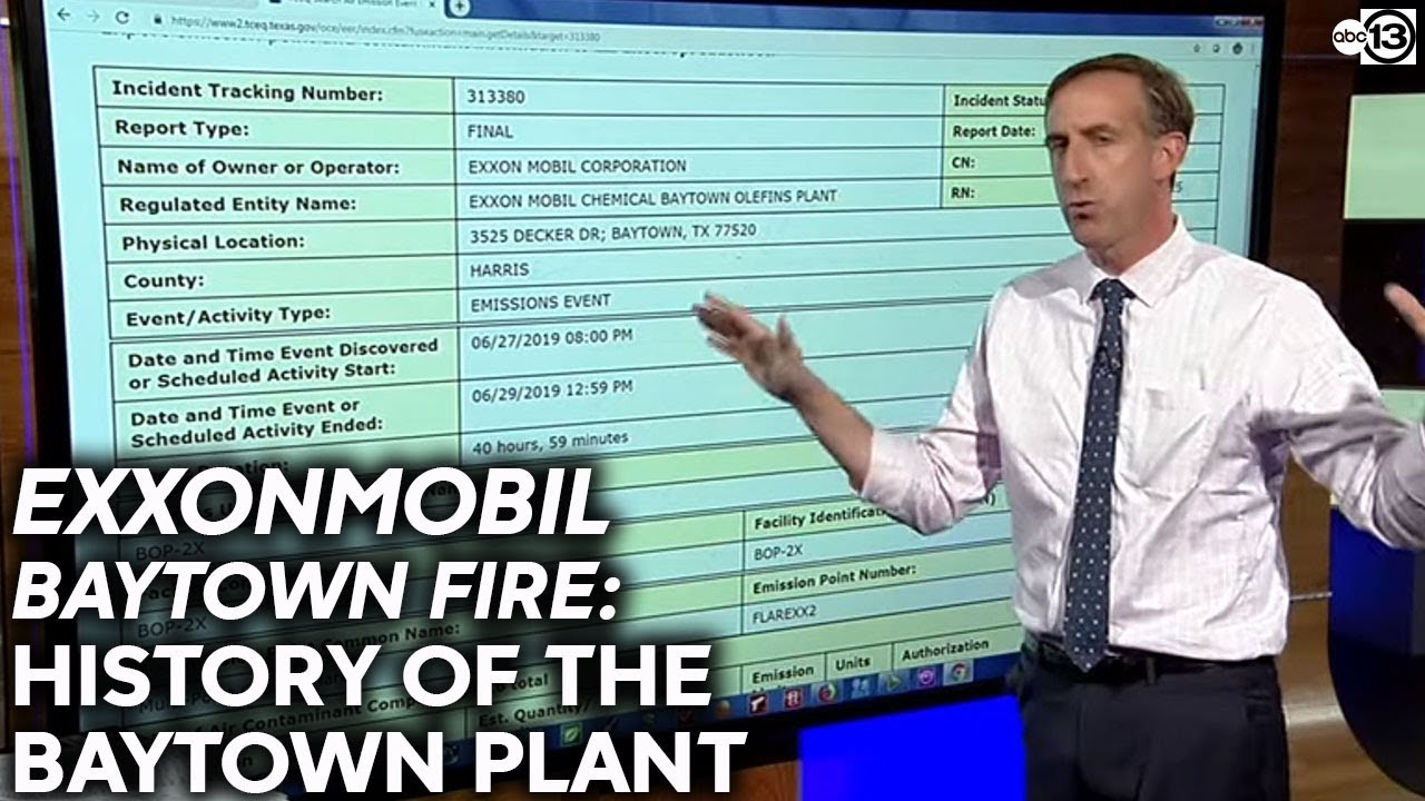 EXXONMOBIL BAYTOWN FIRE: Ted Oberg discusses history of the plant - YouTube