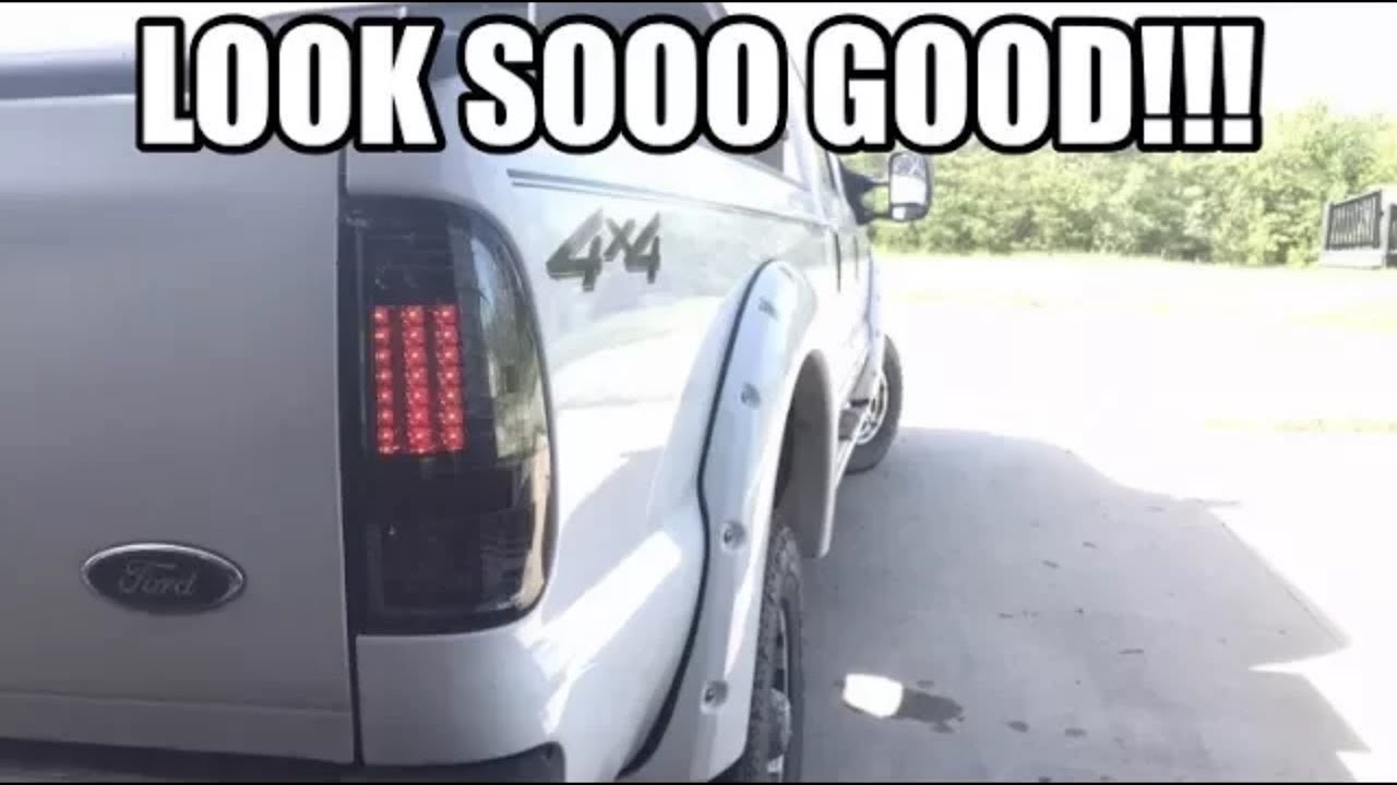 POWERSTROKE GETS LED TAIL LIGHTS! (Re-Run) - YouTube