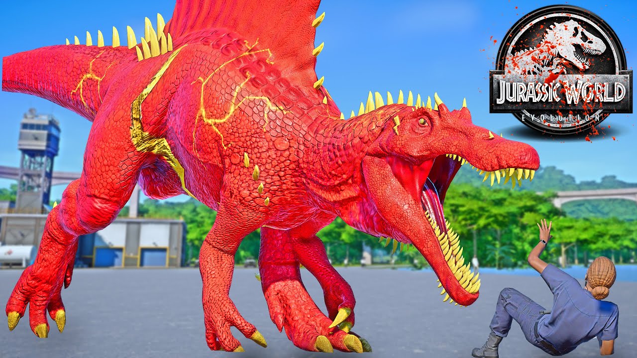 The FLASH Spinosaurus vs SONIC T-REX, Spiderman, VENOM Dinosaurs Fight ...