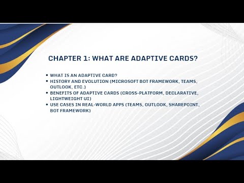 Chapter 1: What Are Adaptive Cards? || Mastering Adaptive Cards || 2025 ...