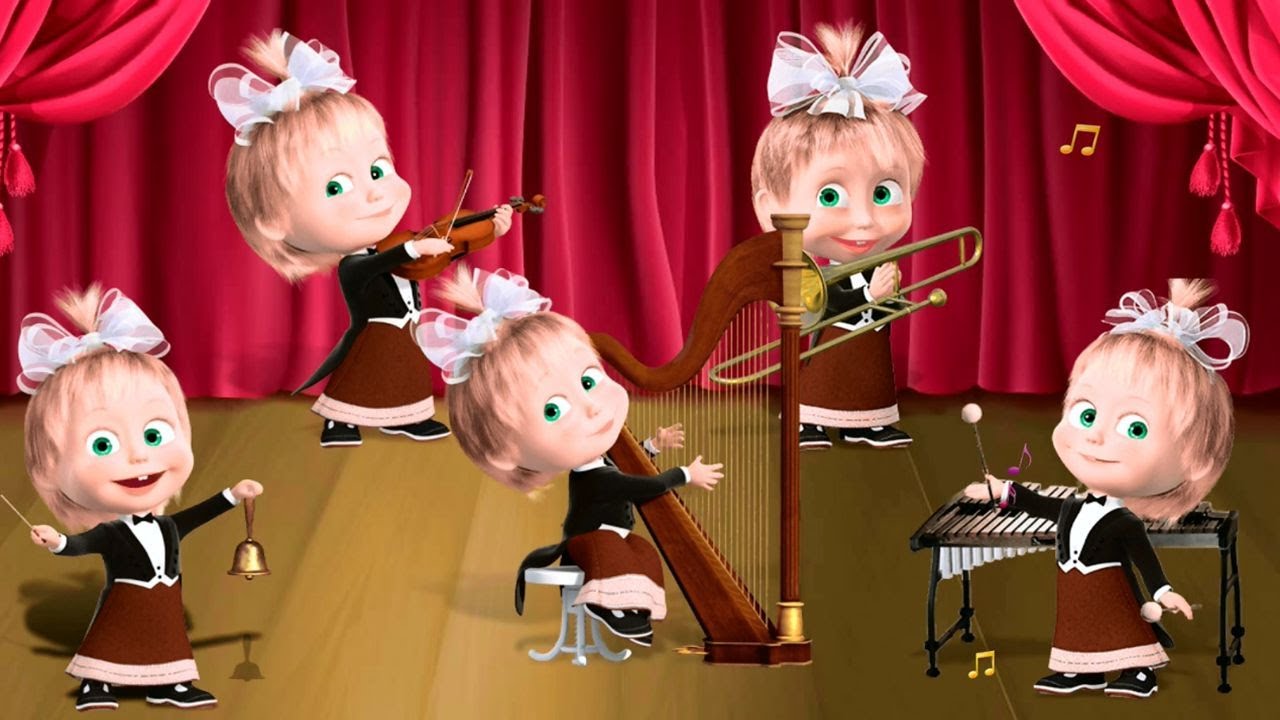 Learn the sound of the Musical instrument ( Masha and the Bear ) - YouTube