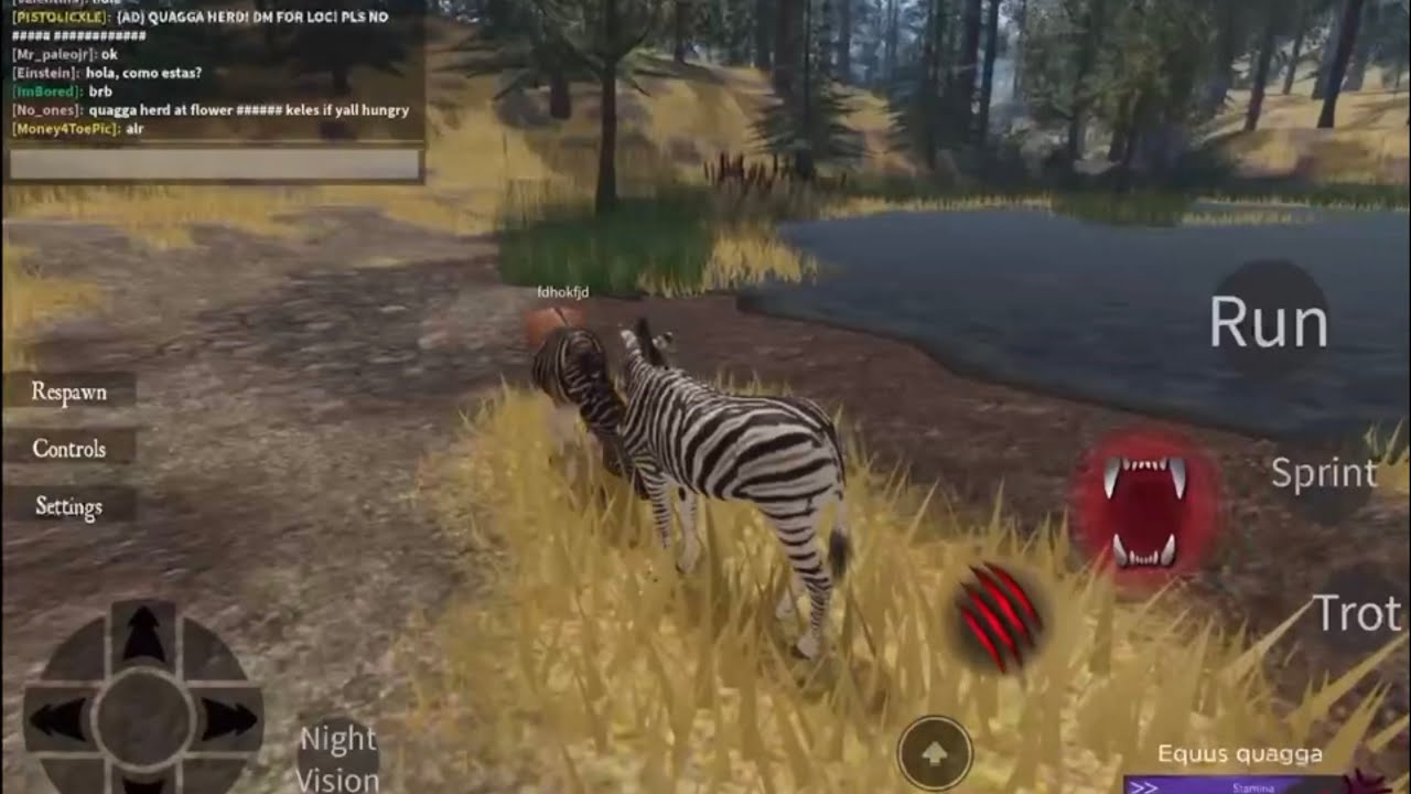 Roblox Cenozoic survival a zebra!!! (Quagga) - YouTube