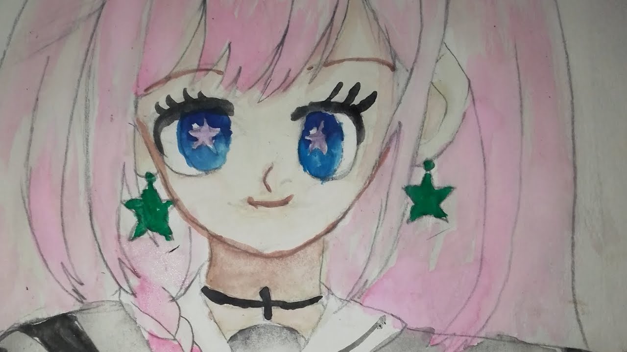 how to draw a anime girl - YouTube