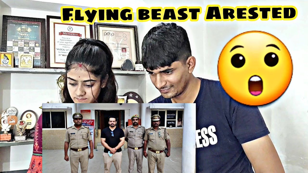 Flying Beast New Vlog Arested By noida police 😮 Reaction Video - YouTube
