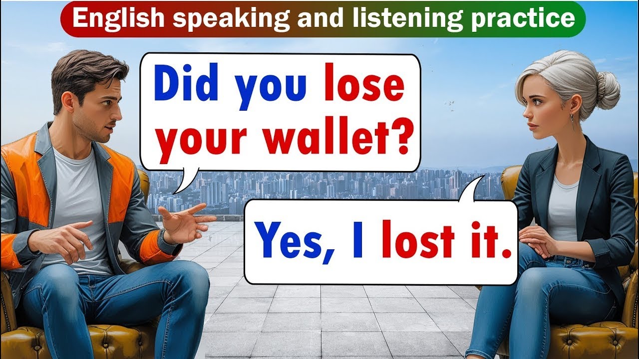 Simple English conversation practice for beginner English listening and ...