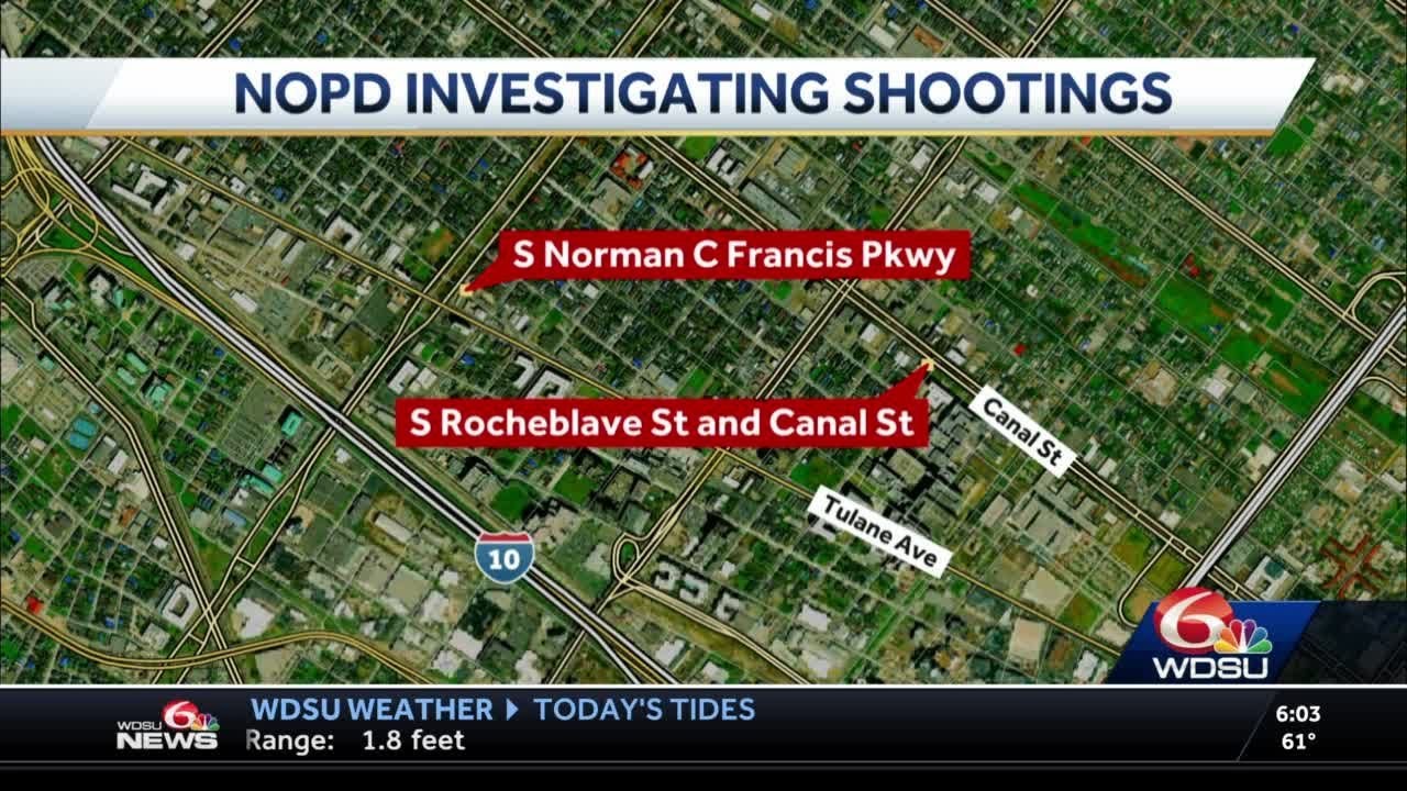 NOPD investigating two shootings - YouTube