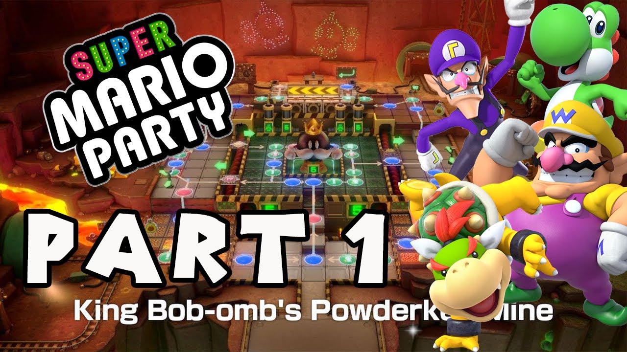 Let's Play "Super Mario Party" - King Bob-omb's PowderKeg Mine #1 - YouTube