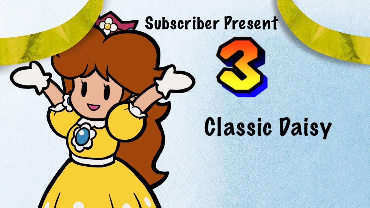 Paper Princess Daisy Classic Super Mario Bros PRINCESS DAISY /LUIGI