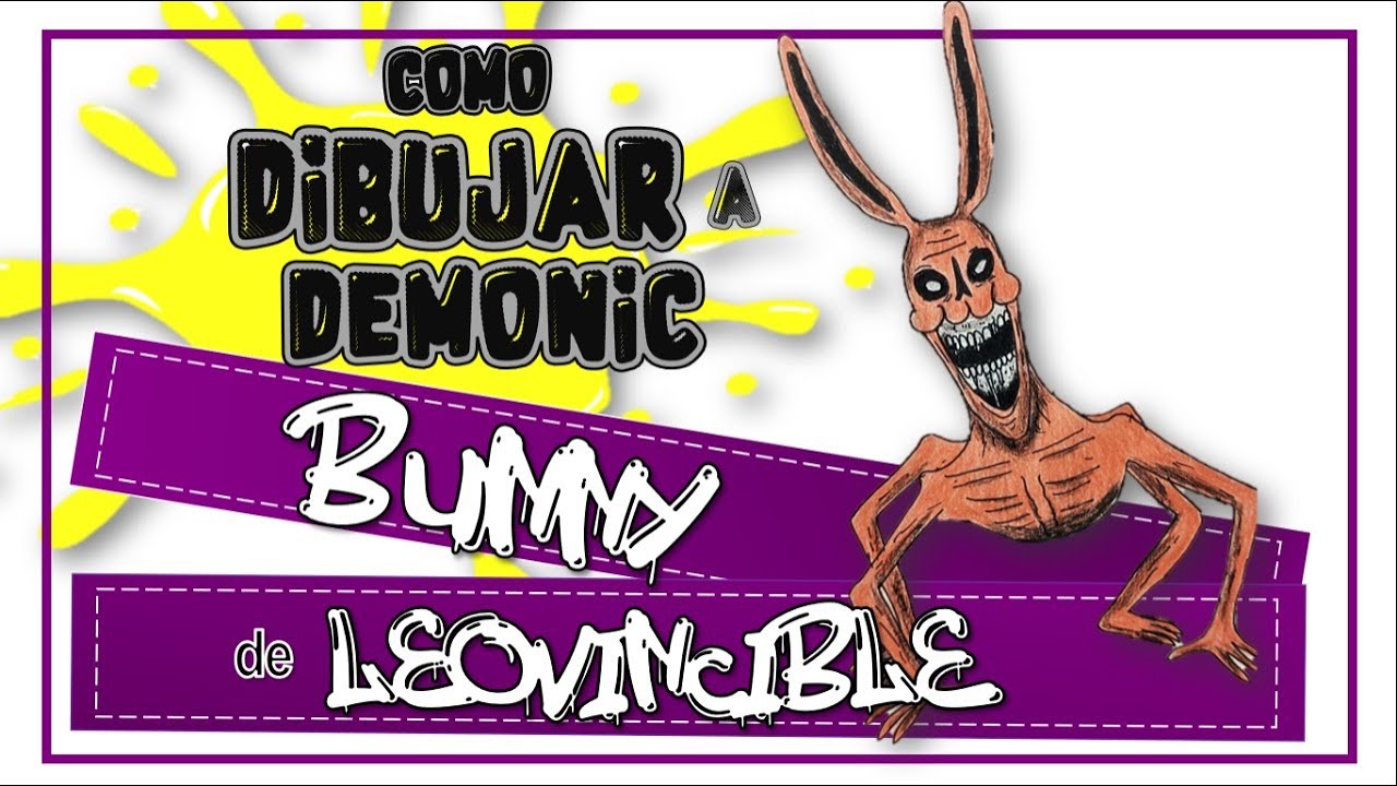 Cómo DIBUJAR y PINTAR a😱DEMONIC BUNNY🐰 de Leovincible/How to DRAW ...