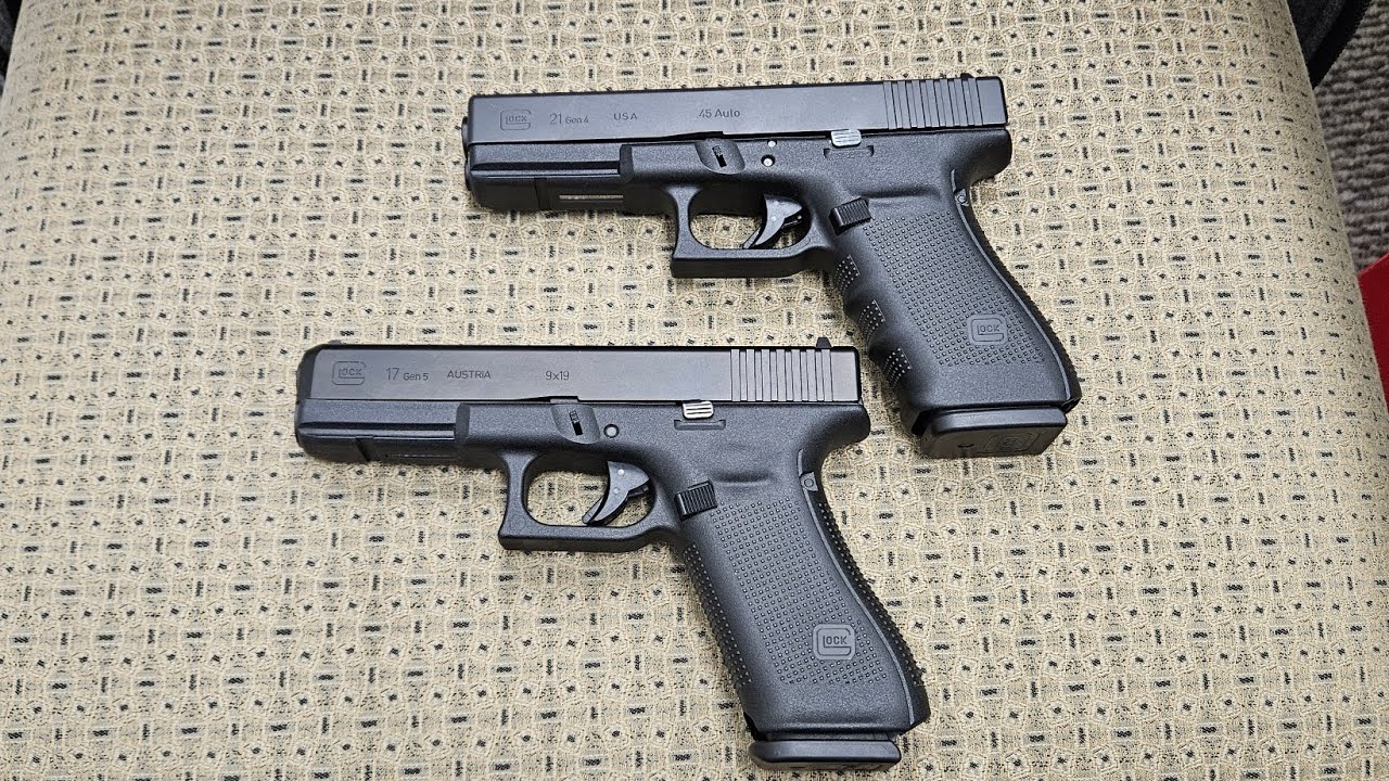 Glock 21 vs. Glock 17. Home defense pistol showdown!! - YouTube