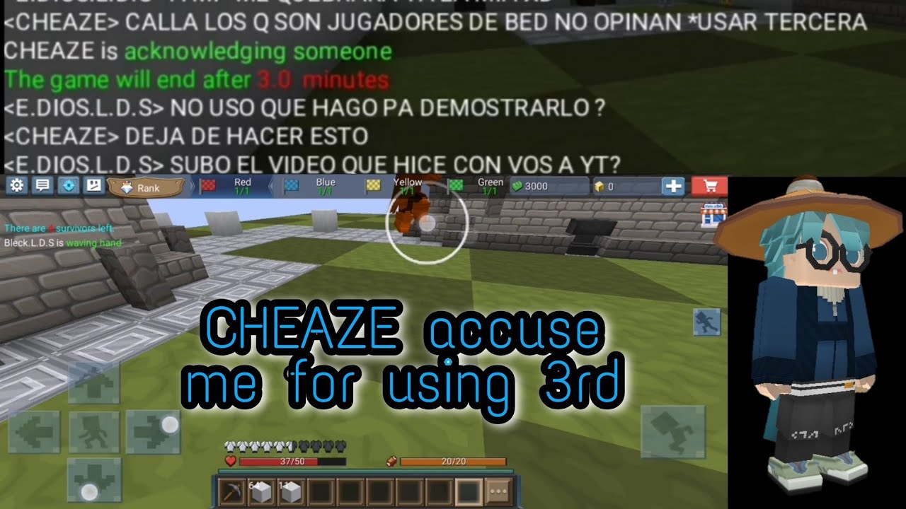 The player CHEAZE accuses me for using 3rd in SkyRoyale [Blockman Go ...