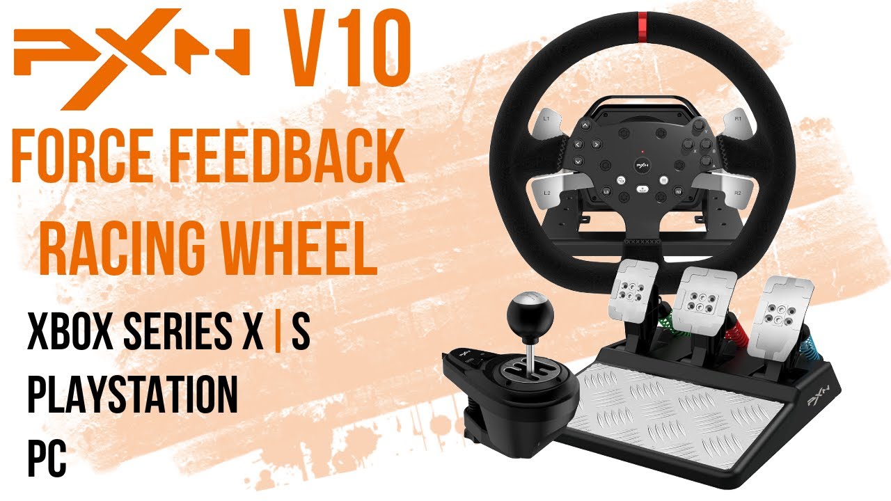PXN V10 FORCE FEEDBACK RACING WHEEL UNBOXING AND REVIEW #pxnv10 #pxn # ...