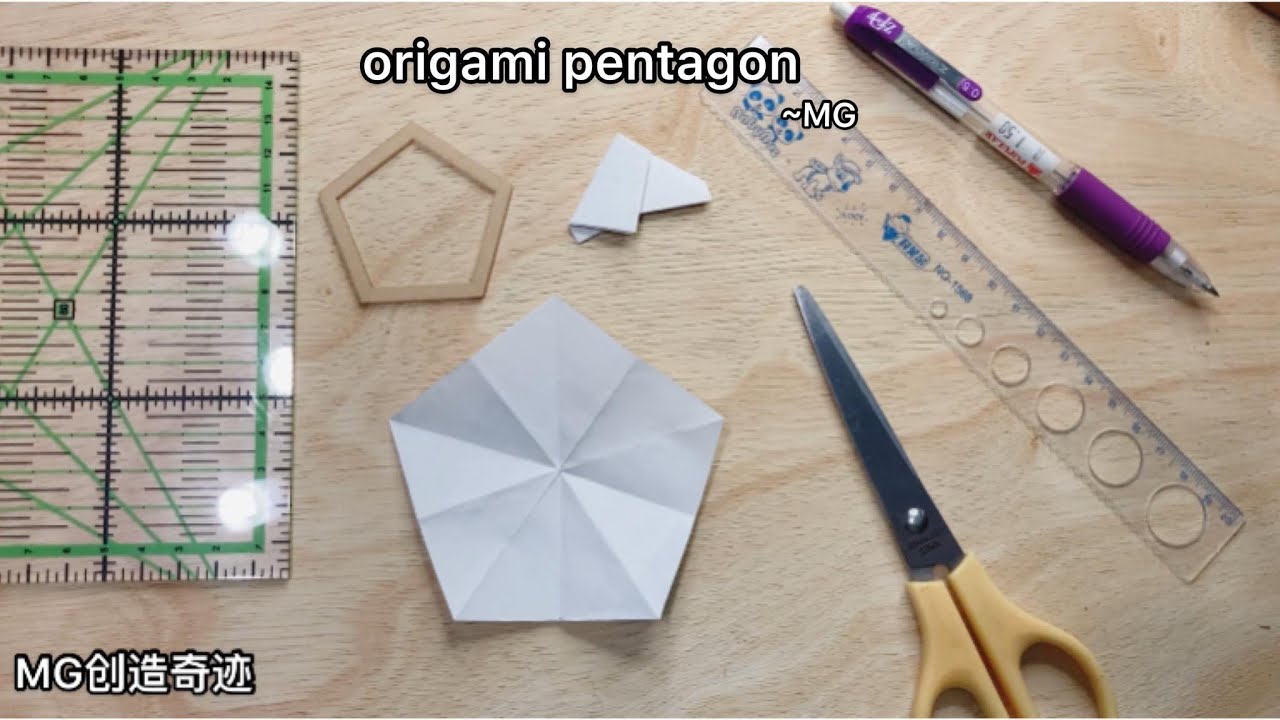 How to Make a Pentagon from a Square tutorial How to Cut a Pentagon ...