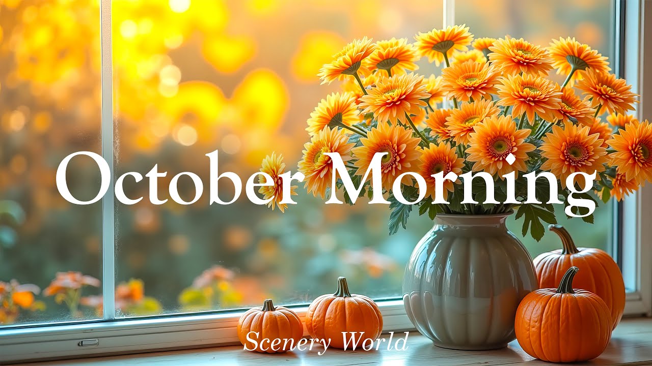 아침에 듣기 좋은 잔잔한 감성 피아노 모음집 - October Morning | Scenery World - YouTube