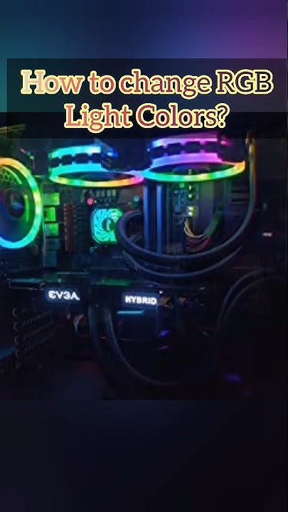 This is how you change your RGB LIGHTS Color !! - YouTube