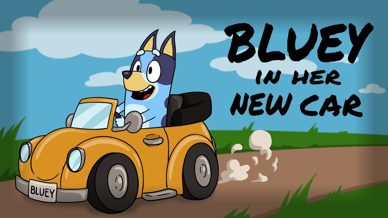 Bluey Enjoying The Ride In Her New Car - YouTube