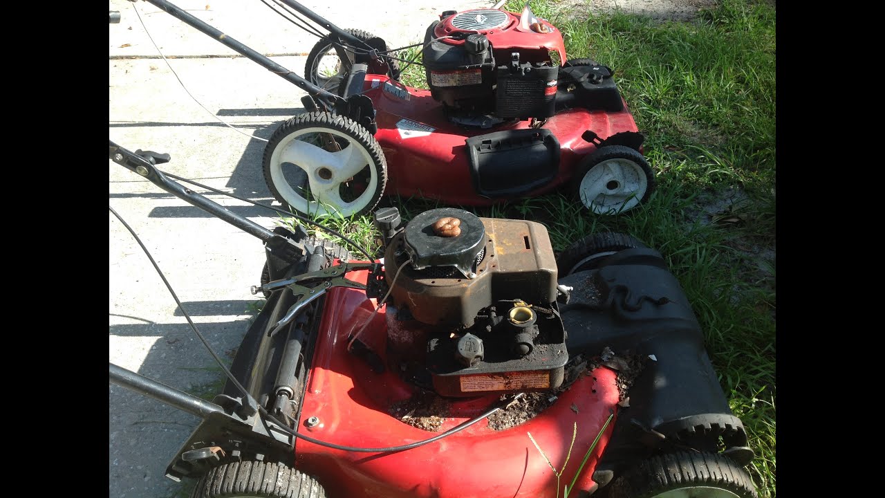 Two Self-Propelled lawn mowers for $20...Double Turd Tuesday!! - YouTube