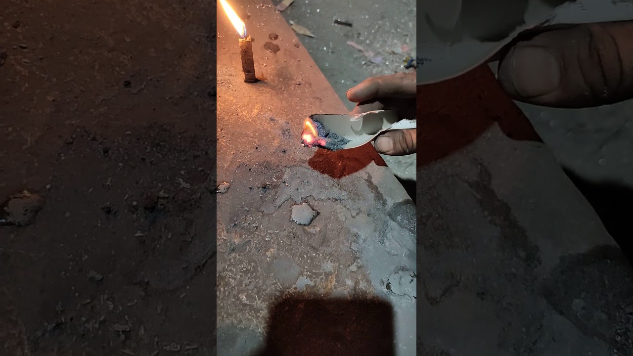 Ball mill made aluminium powder burn test.hight temperature burning ...