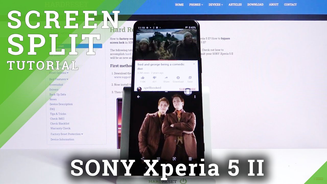 How to Use Dual Screen Feature in Sony Xperia 5 II - Enter Split Screen ...