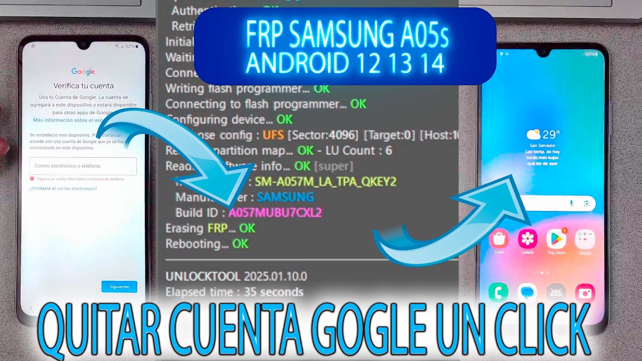 FRP SAMSUNG A05s ALL BIT METODO ACTUALIZADO QUITAR CUENTA GOOGLE ...