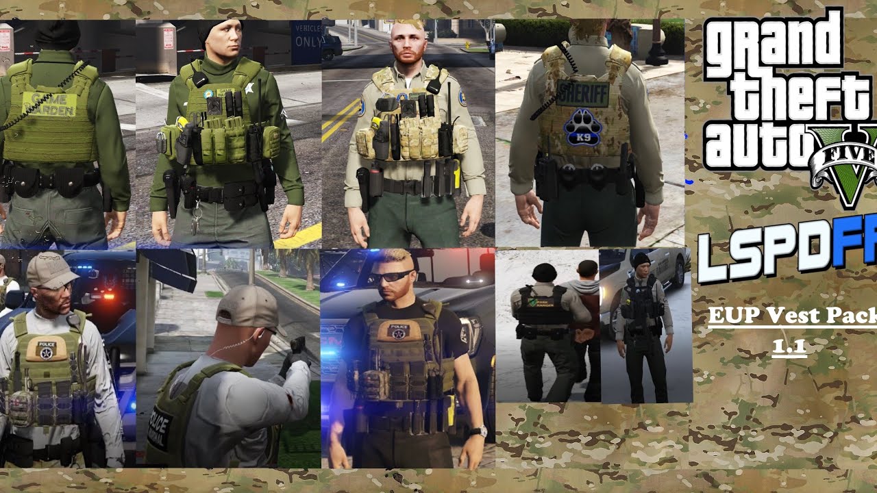 GTA 5 #lspdfr LSPDFR | Easy Tactical Vests install EUP 8.3/9.3/9.4 Beta ...