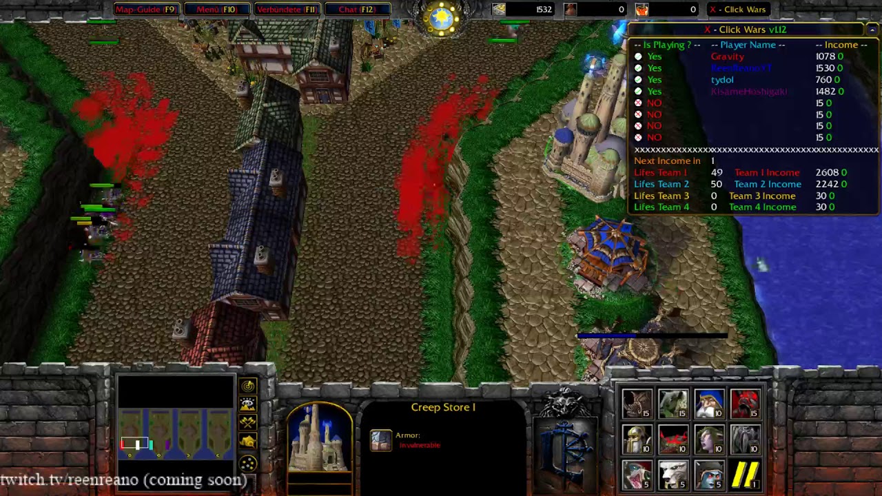 Warcraft 3: X-Click Wars!! *Very Fun Map* - YouTube