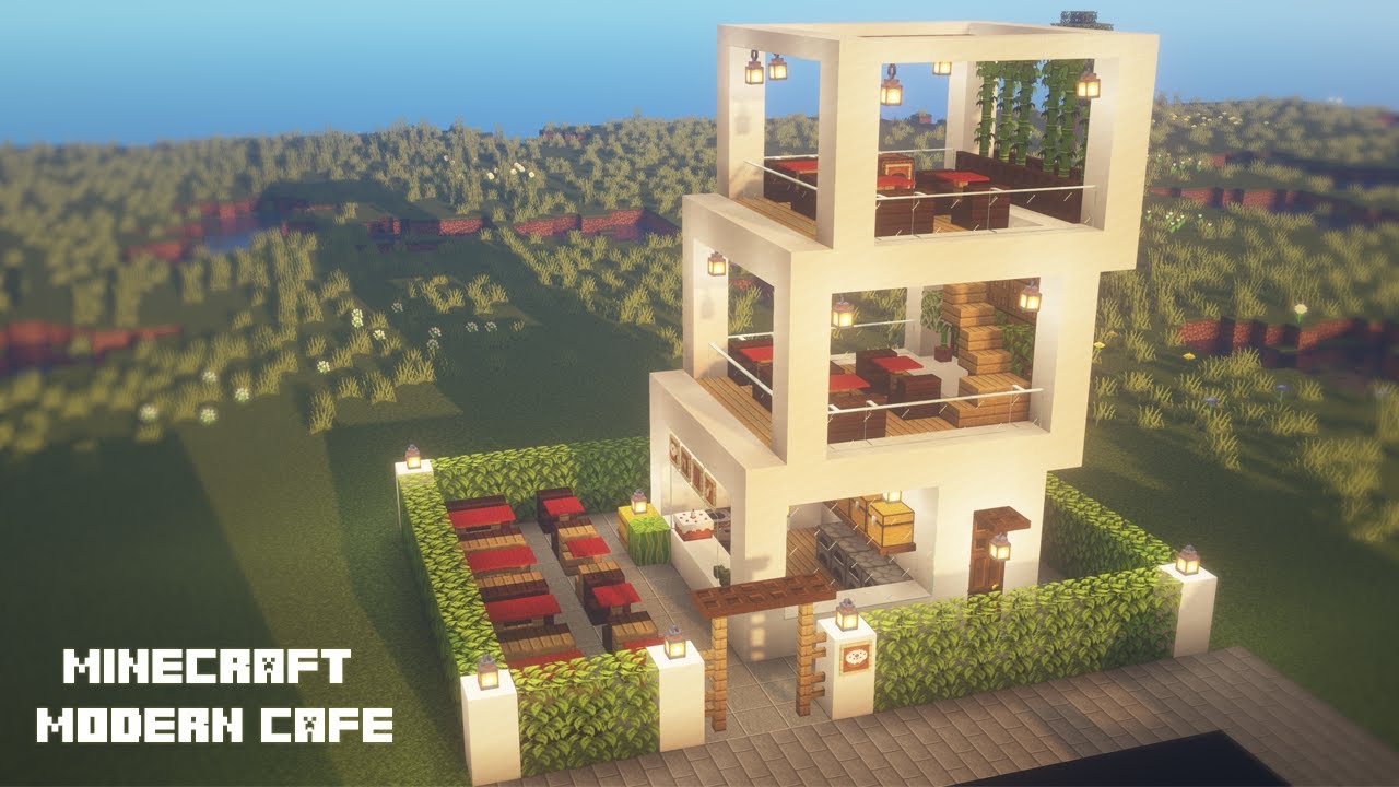 Minecraft Modern Restaurant MINECRAFT HOUSE DESIGN |Restaurant
