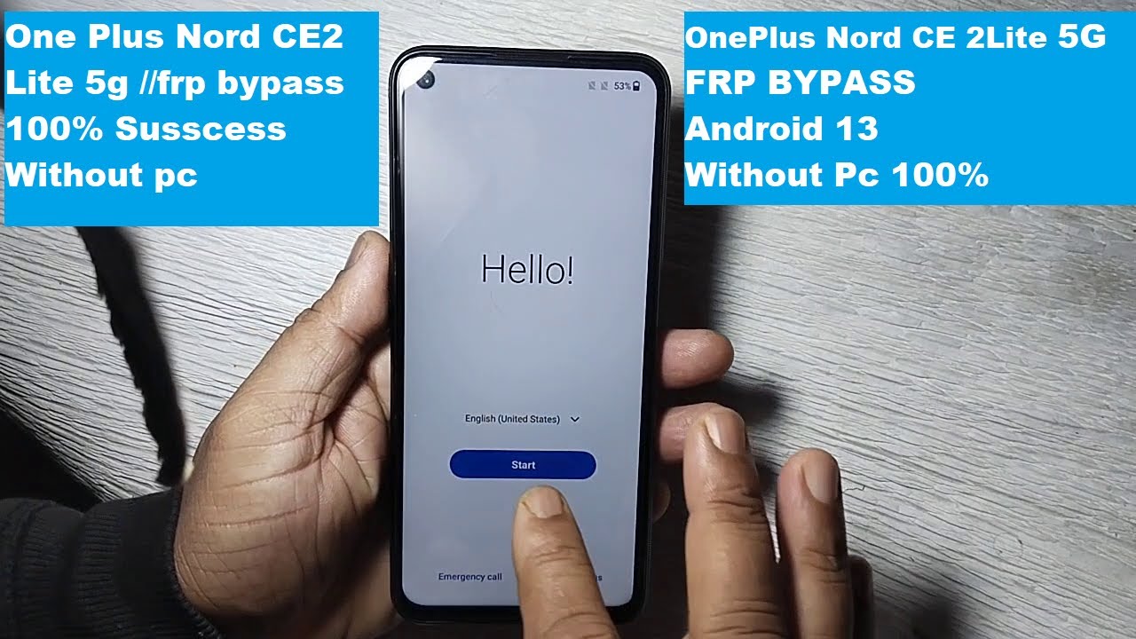 OnePlus Nord CE 2 Lite 5G (CPH2381) FRP Bypass Android 13 ! Without Pc ...