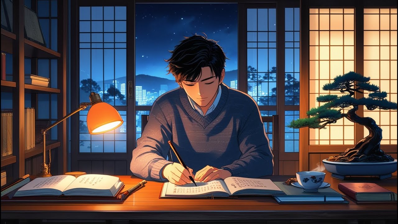 Study in Serenity: Aesthetic Japanese Study Ambience with Relaxing ...