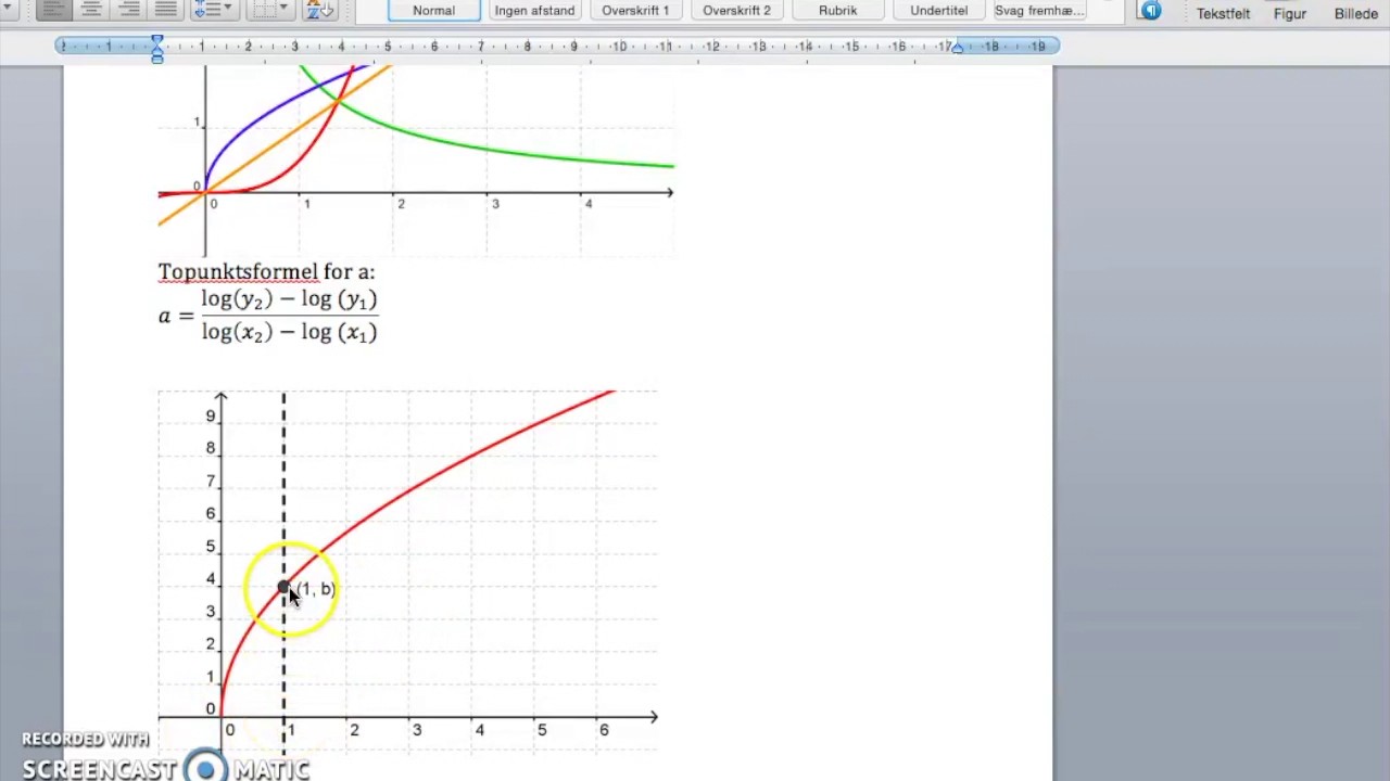 Funktioner - lineær, eksponentiel og potens forklaringer - YouTube