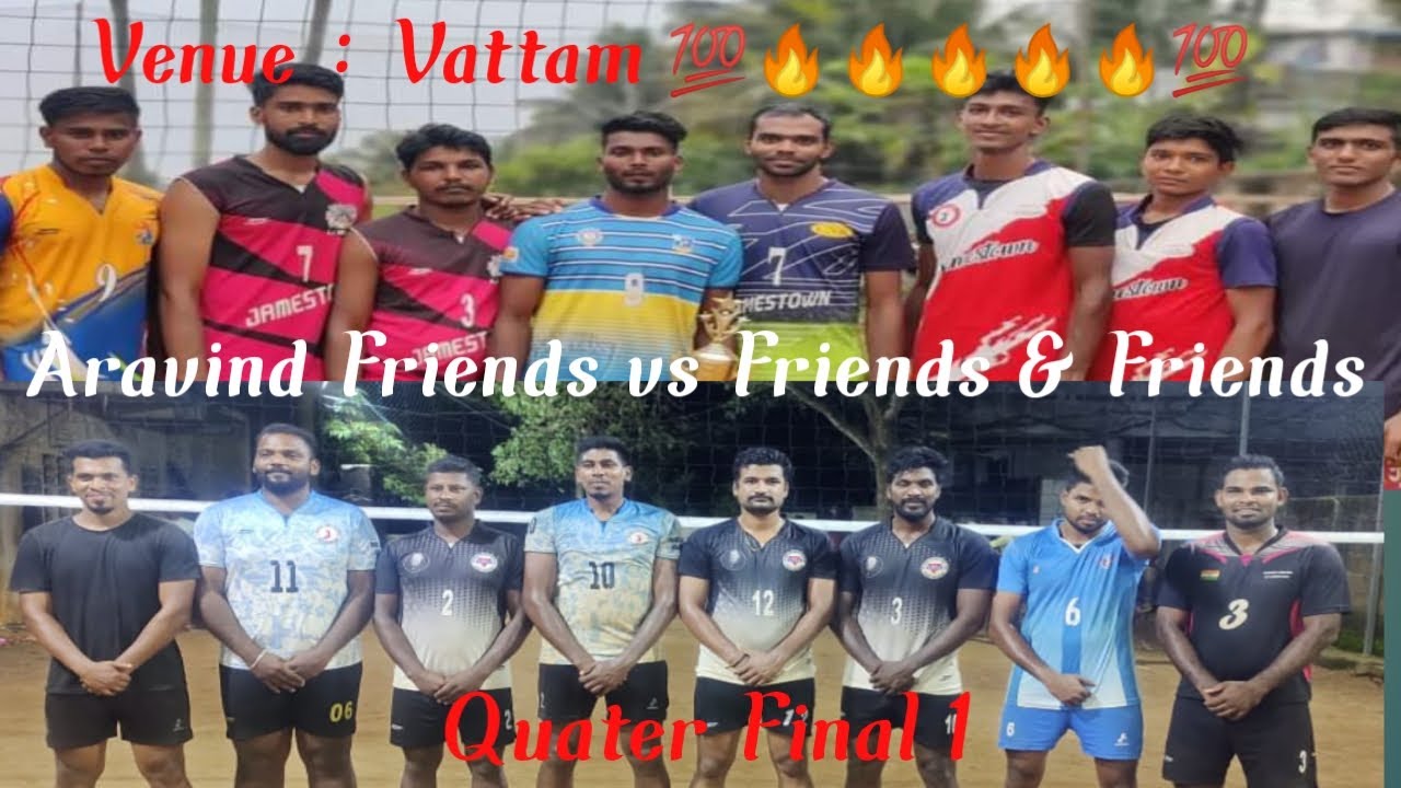 F&F vs Aravind friends//Quater Final 1/#volleyball - YouTube