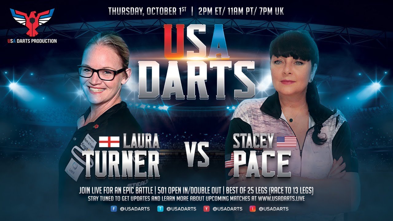 Laura Turner vs. Stacey "The Raven" Pace | USA Darts Live Stream | Full ...