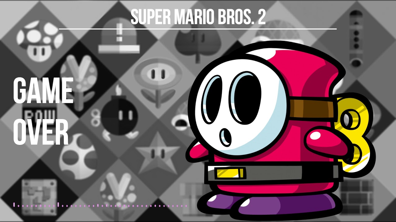 Game Over Song「Super Mario Bros 2」 - YouTube