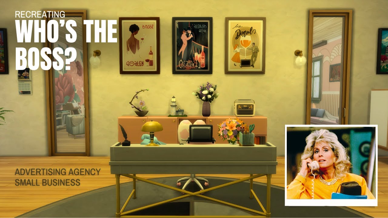 I built an ADVERTISING AGENCY for a SMALL BUSINESS || Sims 4 || Speed ...