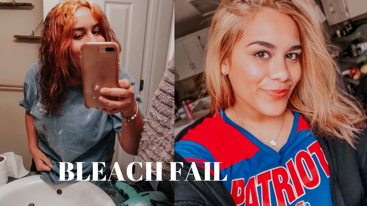 Attempting to go blonde in one day! (BLEACH FAIL) - YouTube