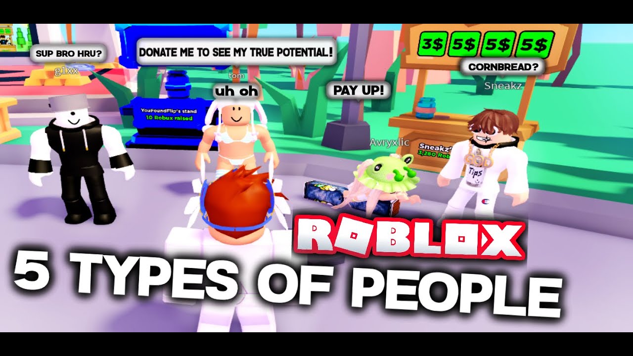 The 5 types of people in Roblox (PLS DONATE 💸) - YouTube