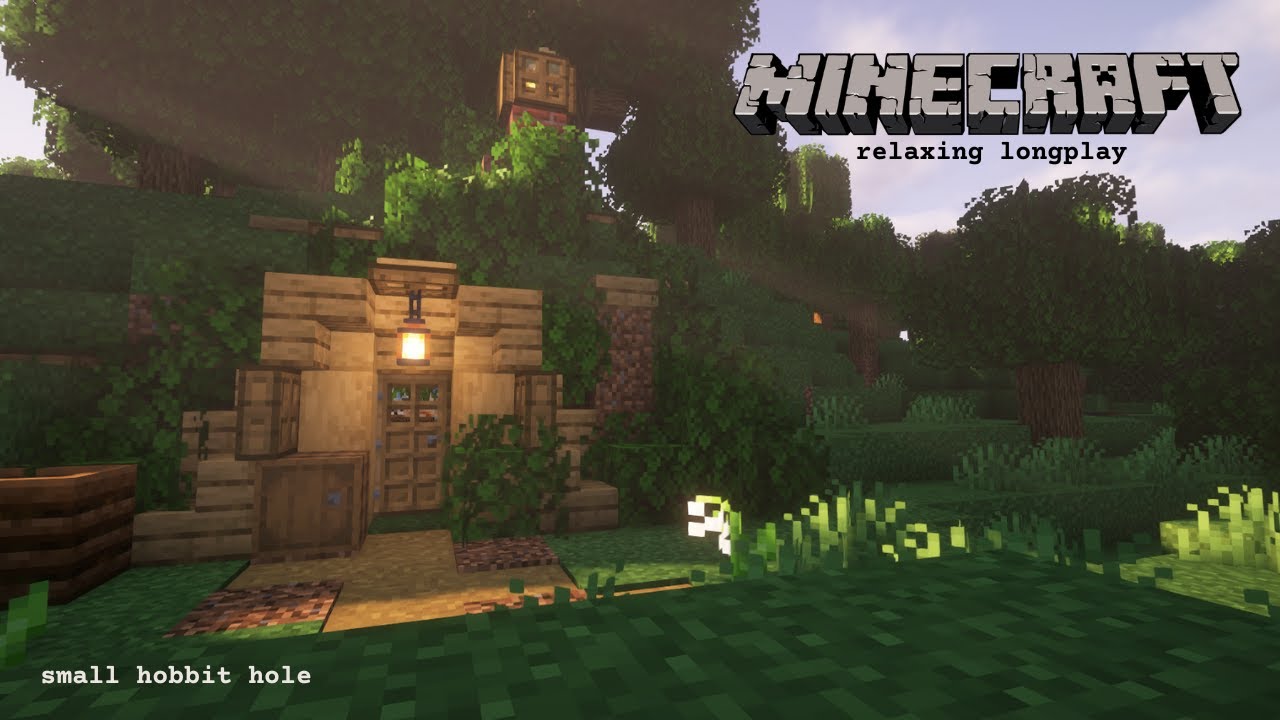 Relaxing Minecraft Longplay 𓆣 Small Hobbit Hole (No Commentary, No ...