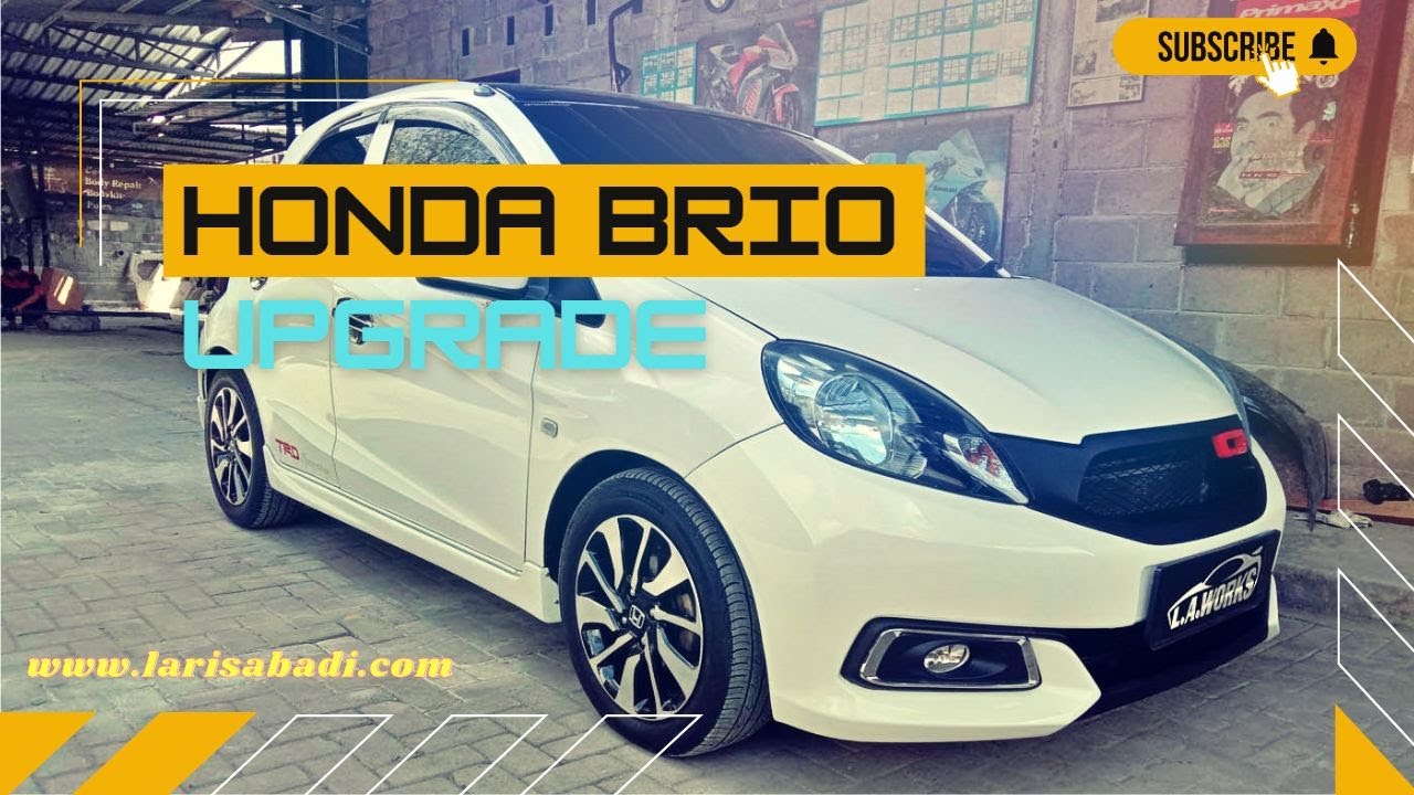 Upgrade Lagi Nih, Honda Brio Putih Pakai Bumper Depan Mobilio - YouTube