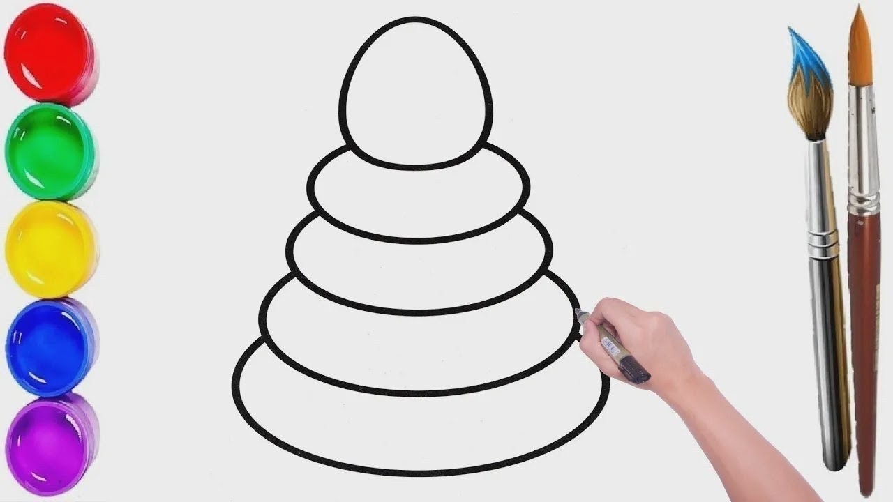 How to draw a pyramid | Как нарисовать пирамиду | Bolalar uchun ...