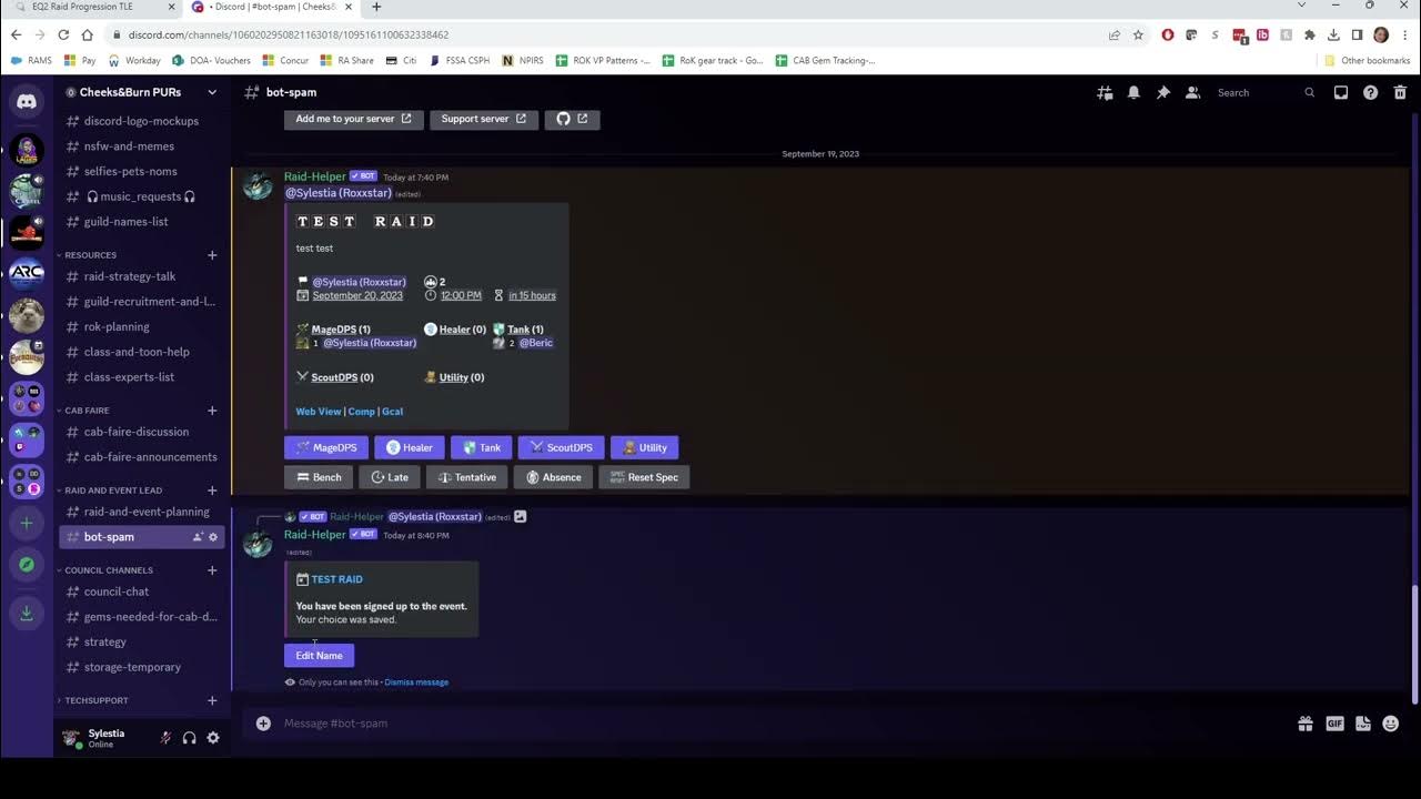 How to change your class on a raid helper signup - YouTube